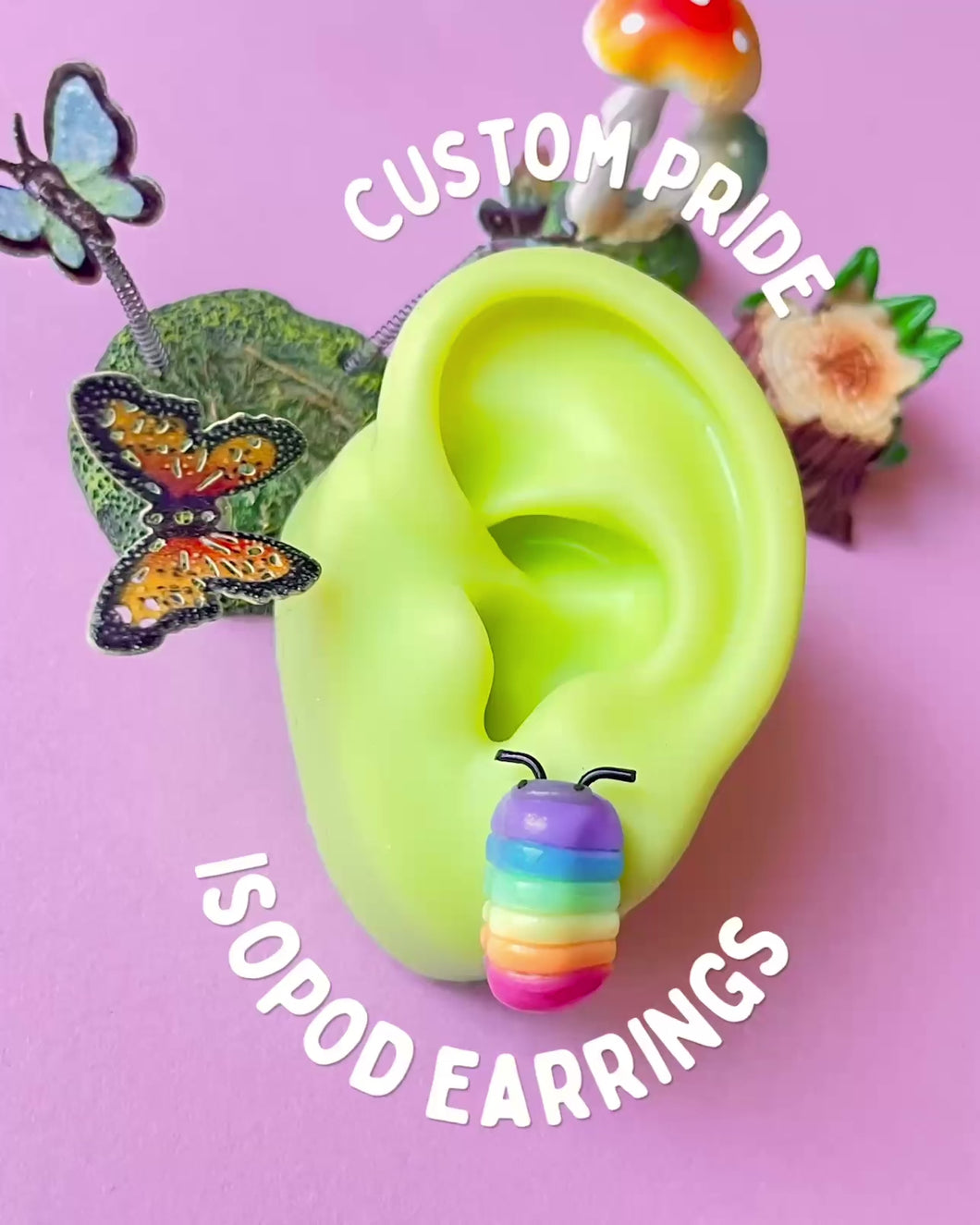 Custom Pride Isopod Earrings – Altar Ware