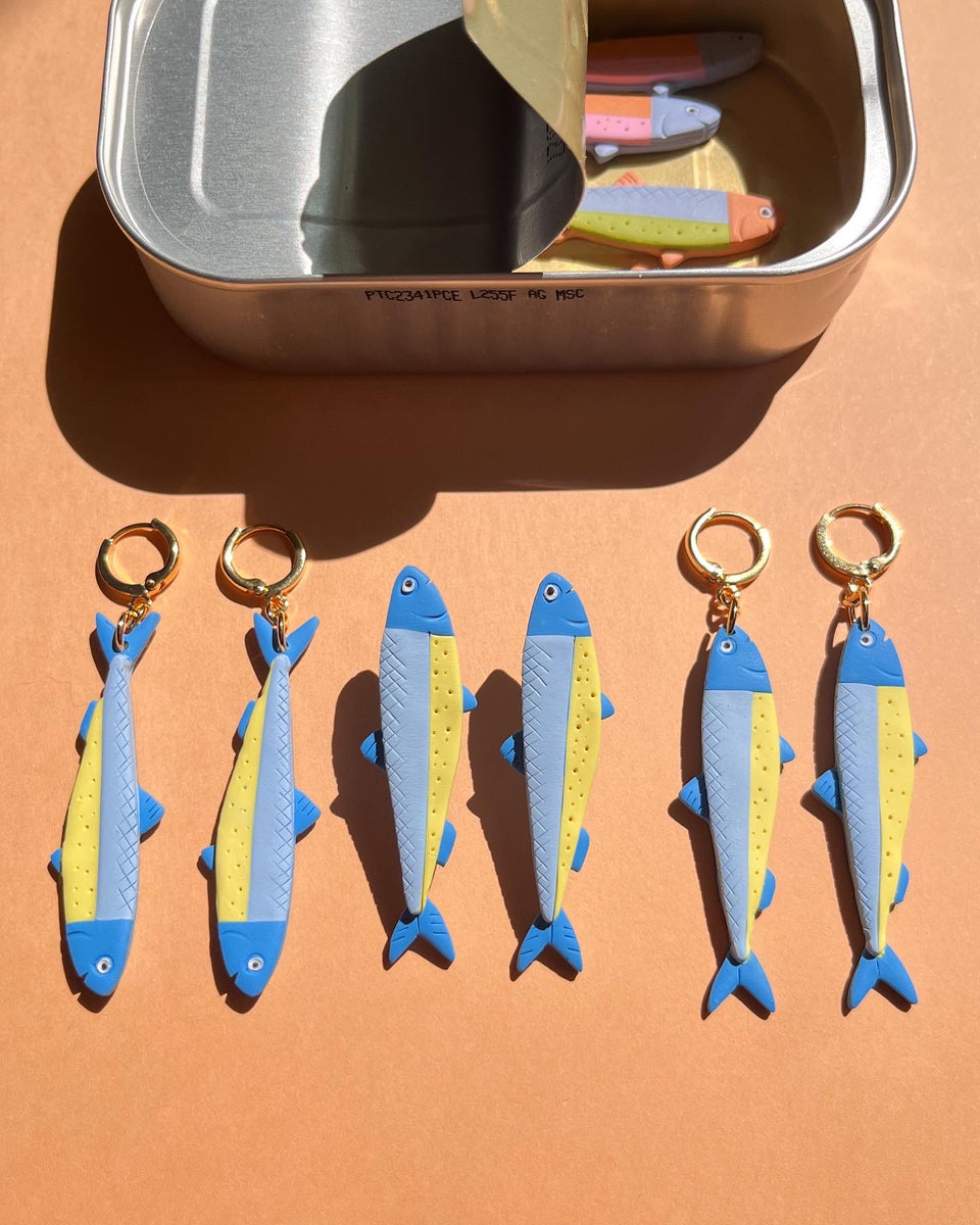 Blue Sardine Earrings – Altar Ware